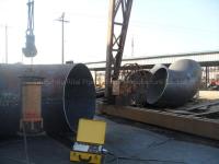 China A105 Large Diameter Steel Pipe Fittings EN1092 48 Inch 90 Degree Elbow Bend Longitudinal for sale