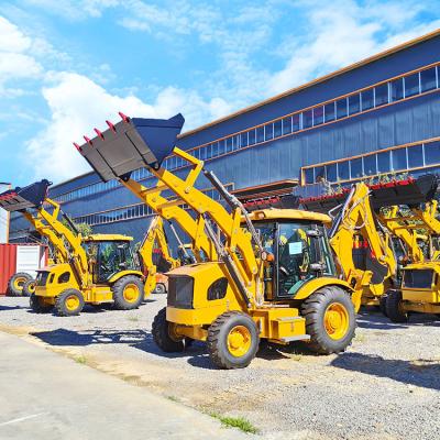 China Compact Backhoe Loader with 75 KW Diesel Engine 1.3m³ Bucket Capacity and 2800 KG Loading Lifting Capacity for sale