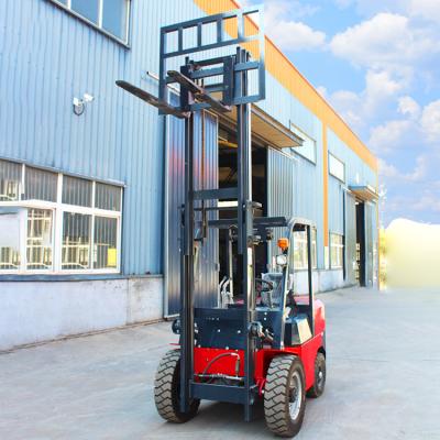 China Free Shipping Farm Diesel Forklifts Off-road Telescopic Warehouse New Hydraulic All Terrain Diesel Forklift for Sale for sale