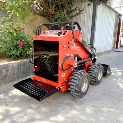 China Free Shipping!!! EURO 5 EPA Recruit Agent Min Skid Steer Loader With Cabin Rated Load 500kg Bucket Width 1400mm for sale
