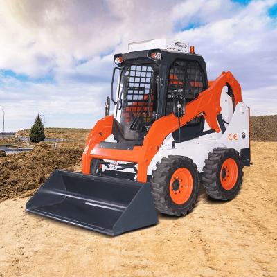 China Hot Sale China Diesel Mini Skid Steer Wheel Loader Earth-Moving Machinery Skid Steer Loader With Bucket for sale