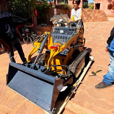 China Mini Skid Steer Loader Mini Crawler Wheel Skid Steer Loader With EPA/Gasoline Engine for sale