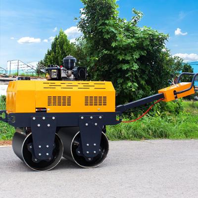 China Mini Walk Behind Vibratory Road Roller Construction Road Machinery Double Drum Rollers for Sale for sale