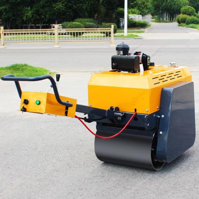 China Construction Machinery Small Double Drum Hand Road Roller Soil Compactor Mini Walk Behind Roller Compactor for sale