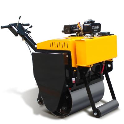 China Walk Behind Mini Compactor Vibratory Hand Vibratory Pedestrian Roller Asphalt Single Drum Roller Compactor for sale