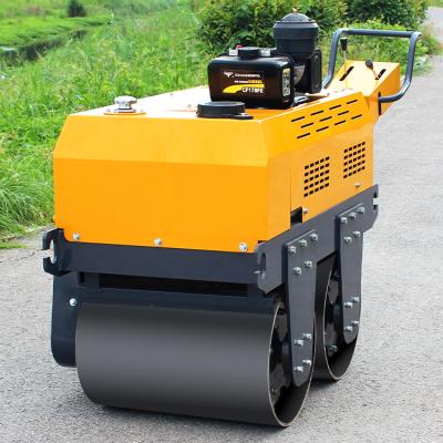 China Mini Euro 5 Road Roller High Quality Mini Double Drum Walk Behind Vibratory 0.5 Ton Road Roller Compactor Machine for Sale for sale