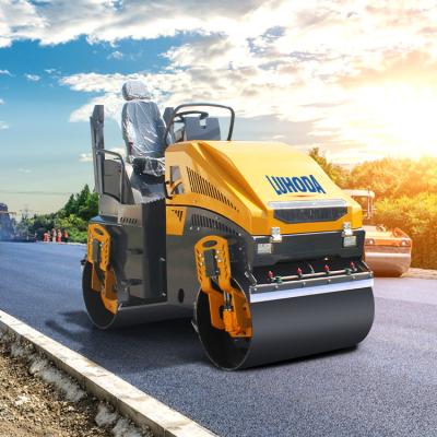 China Asphalt Diesel Vibratory Road Roller Double Drum Small Compaction Compactor 2t 3 Ton Hand Compact Mini Road Roller for sale