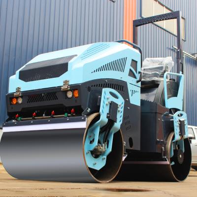 China Cheap Seat Mini 3 Ton Double Drum Road Roller Construction Concrete Asphalt Road Roller Diesel Vibratory Road Roller for sale
