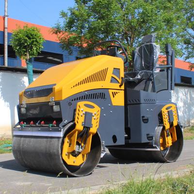 China 3 Tonne Road Roller Machine Vibratory Roller Double Drum Mini Road Roller Compactor for Asphalt & Soil Compaction for sale