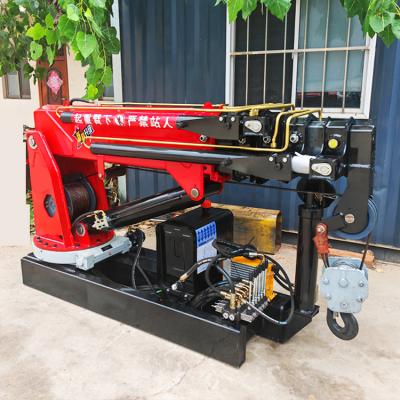 China 1.5 Ton Folding Arm Crane Truck High Quality Truck Mounted Crane Mini Knuckle Truck Crane for sale