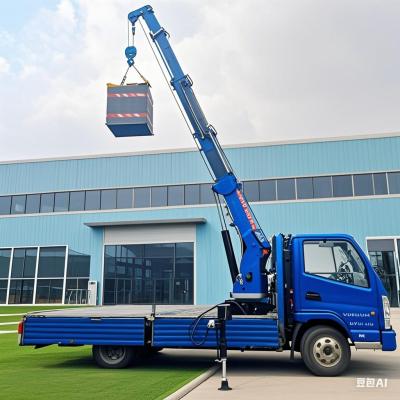 China Crane Truck Hydraulic Mini Folding Boom Crane Electric Pickup Truck Crane for sale