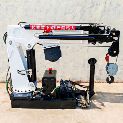 China Small 1ton Remote Control Truck Crane Folding Boom Lift Machine with High Visibility Crane Pickup for sale