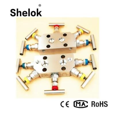 China 5 way liquid gas vapor valve manifold for pressure transmitter press up to 10000psig for sale