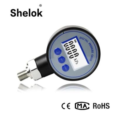 China High quality digital oil air hydraulic fuel pressure gauge with alarm LED manometer for sale