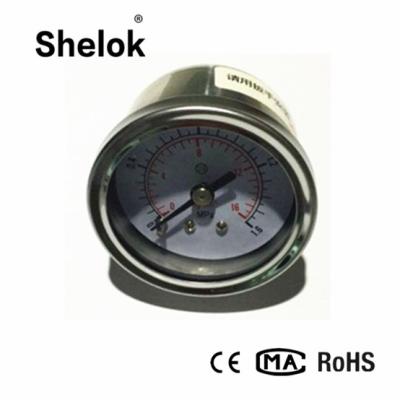 China Spiral tube 40mm 304SS oil back connection pressure gauge mpa kg and psi for sale