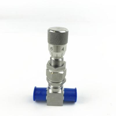 China Water Oil Gas 1/2 1/4 1/8 stainless steel needle valve for sale
