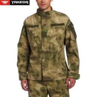 China Anti UV Army Camouflage Clothes With Zigzag Stitched Mandarin Collar for sale