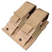 China Tactical Double Pistol Mag Pouch 2 Pistol Mags With Hook Loop Flap for sale