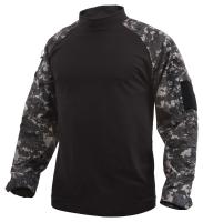 China Digital Woodland Tactical Combat Shirt Breathable Polyester Fabric for sale