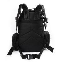 China Black Army Backpack / Tactical Hiking Backpacks With 3 Molle Bags for sale