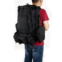 China Black Army Backpack / Tactical Hiking Backpacks With 3 Molle Bags for sale