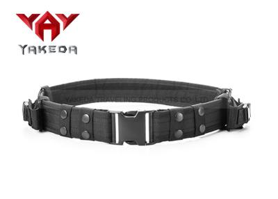 China Heavy Duty Tactical Law Enforcement Pistol Belt with Horizontal Dual Magazine Pouches for sale