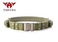 China Heavy Duty Tactical Law Enforcement Pistol Belt with Horizontal Dual Magazine Pouches for sale