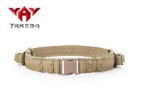 China Heavy Duty Tactical Law Enforcement Pistol Belt with Horizontal Dual Magazine Pouches for sale