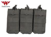 China Military Molle Gear Accessories Compatible Open Top Triple Mag Pouch For M4 M17 AK47 Magazine for sale