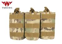 China Military Molle Gear Accessories Compatible Open Top Triple Mag Pouch For M4 M17 AK47 Magazine for sale