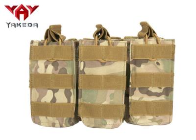 China Military Molle Gear Accessories Compatible Open Top Triple Mag Pouch For M4 M17 AK47 Magazine for sale