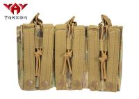 China Military Molle Gear Accessories Compatible Open Top Triple Mag Pouch For M4 M17 AK47 Magazine for sale