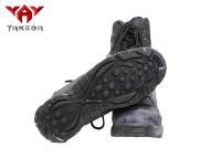 China Strap Army Rubber Non - Slip Military Tactical Boots With Side Zipper Black Color for sale