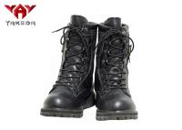 China Leather Breathable Combat Hiking Military Boots For Men Flat Low Heel for sale