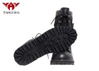 China Leather Breathable Combat Hiking Military Boots For Men Flat Low Heel for sale