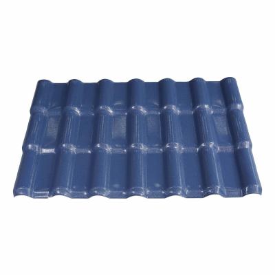 China Espanola Teja PVC Precio Spanish ASA Synthetic Resin Roof Tile Roofing Shingles with B1 Fire Protection 1050mm Width for sale