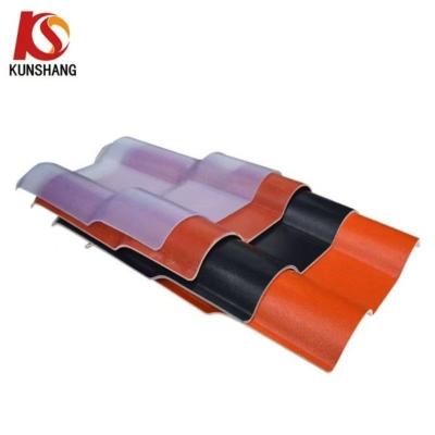 China Load-Bearing Spanish Roof Tiles Corrugated PVC Coated ASA for House -40 70 Celsius Customized Heat Resistance for sale
