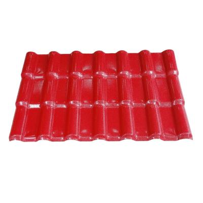 China ASA Synthetic Resin Roofing Sheet Terracotta Plastic Spanish PVC Roof Tile for Customized Length and 1050mm*5694mm Size for sale