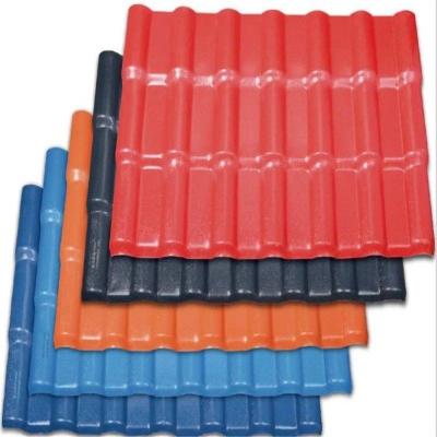 China Colorful Design Construction Materials Spanish Style ASA Coated PVC Spanish Roof Tile with 2.000kg Package Gross Weight for sale