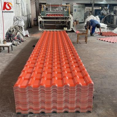 China Plastic Resin Spanish Roof Tiles with 2.3-3.0mm Thickness and Package Size 35.00cm * 30.00cm * 15.00cm for sale