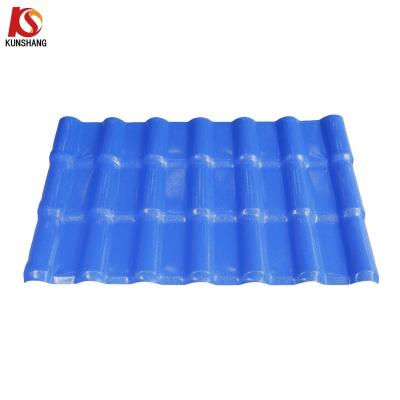 China 1050mm Synthetic Resin ASA PVC Spanish Style Roof Tile with Other Chemical Materials and in Brick Red for sale