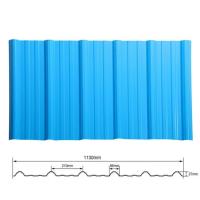 China Anti-Corrosion Soundproof UPVC Corrugated Lamina De PVC 1130mm 1360mm PVC Tile for Warehouse Weatherproof and Protection for sale