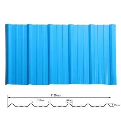 China Anti-Corrosion Soundproof UPVC Corrugated Lamina De PVC 1130mm 1360mm PVC Tile for Warehouse Weatherproof and Protection for sale