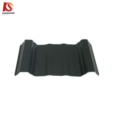 China Grey ASA Coating PVC Trapezoidal Plain Roof Tiles Building Material for Warehouse Thickness 1.0-3.0mm Grey for sale