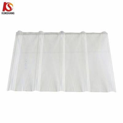 China 100% Waterproof Plastic Fiberglass Roof Tile Panel Transparent FRP Sheet for Roofing Easy to Install and Molding Method for sale