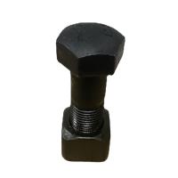 China M16*M53 Stainless Steel Excavator Track Bolts And Nuts Black Finish for sale