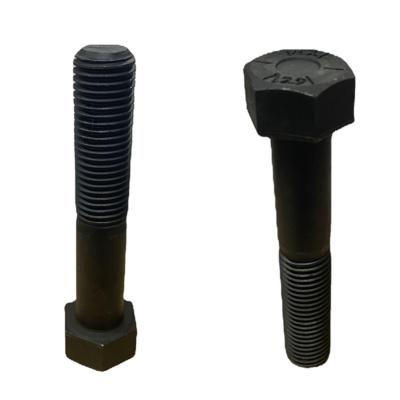 China 40Cr Excavator Track Pad Bolts M16*M90 Track Roller Bolt Black Color for sale