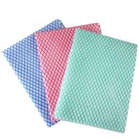 China Chemical Bond Disposable Cleaning Wipes Diamond Pattern Multiscene for sale