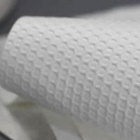 China BSCI White Non Woven Cloths Spunlace 60gsm Embossed PP Material for sale