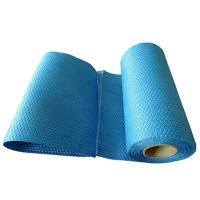 China Blue Embossed Non Woven Cloths Cleaning Wipes Woodpulp Material for sale